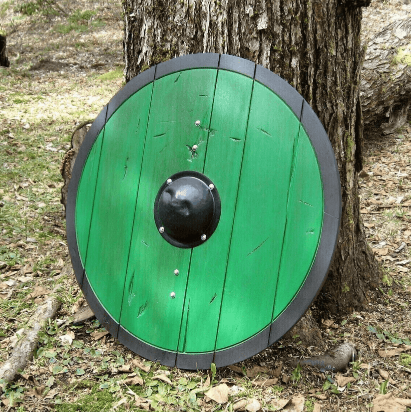 Green Medieval Plank Viking Shield, 24" – vikingshields