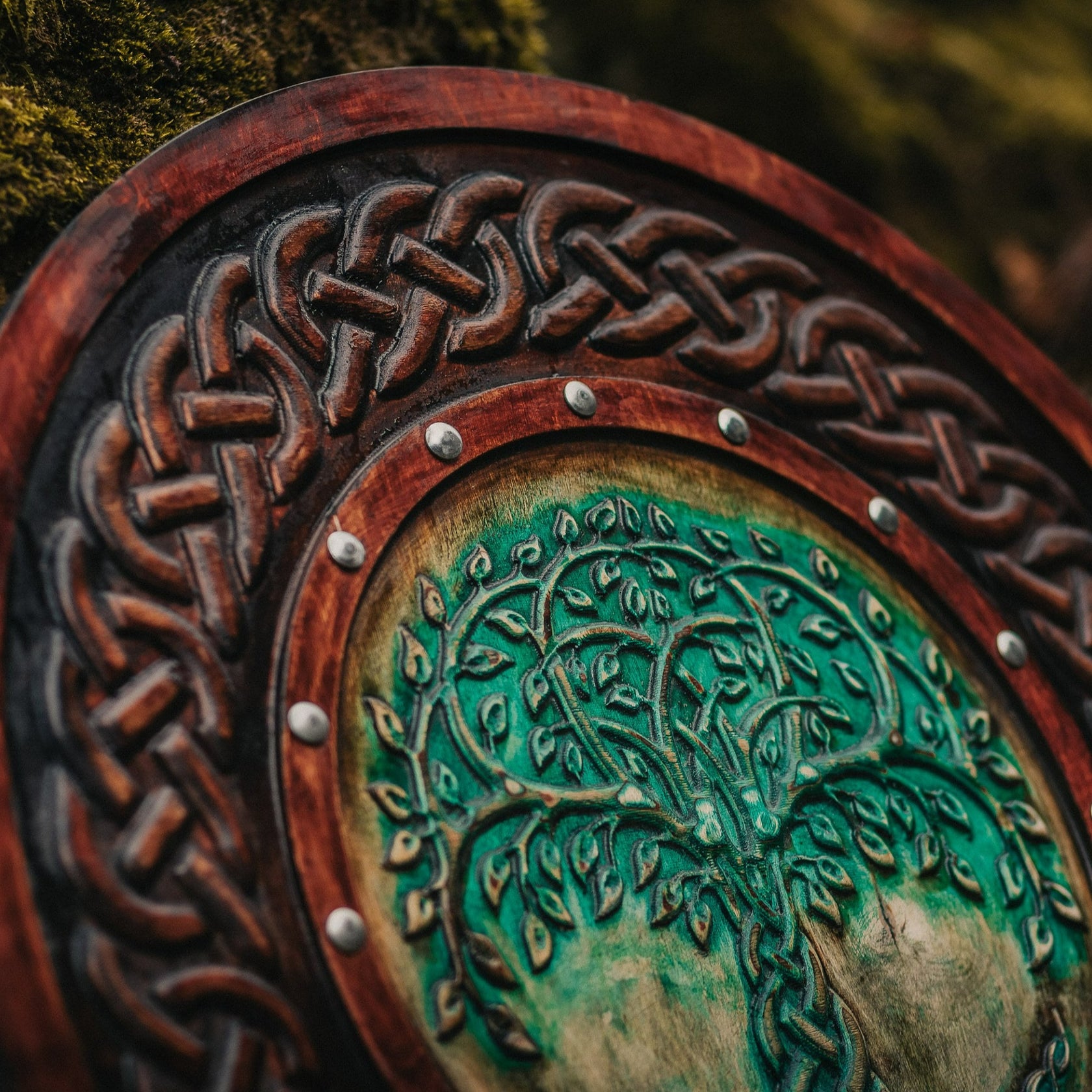 Yggdrasil Norse Tree of Life Carved Viking Shield, 24" – vikingshields