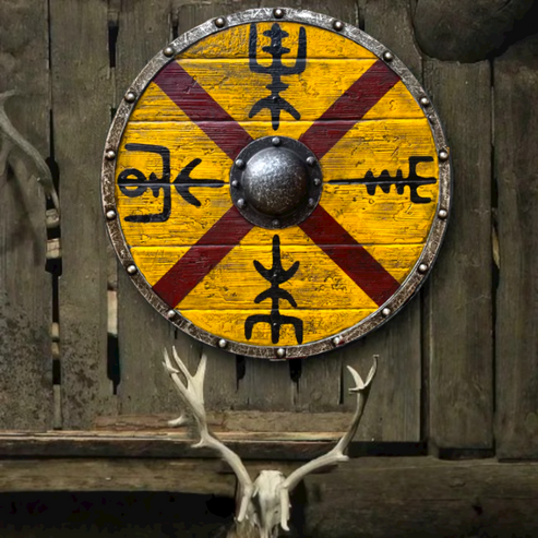 King Finehair Vegvisir Plank Shield, 24" – vikingshields