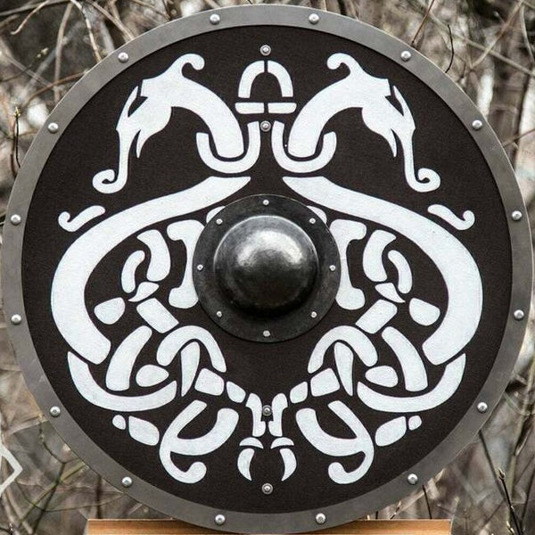 Jörmungandr Midgard Serpent Smooth Viking Shield, 24" – vikingshields