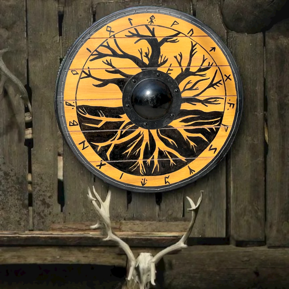 Yggdrasil Tree of Life Plank Viking Shield, 24" – vikingshields